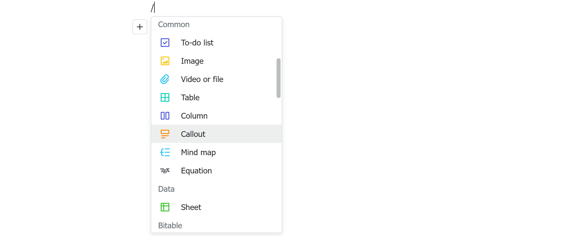 Insert callouts in Docs