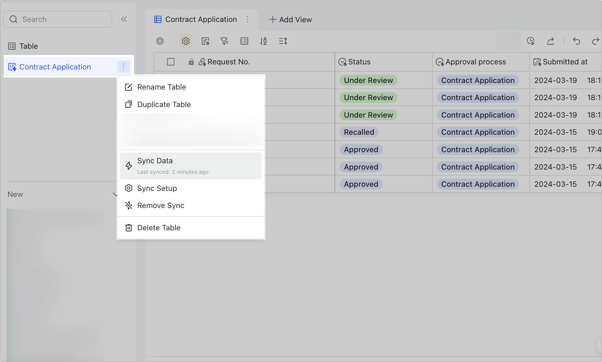 Sync Approval data to Base