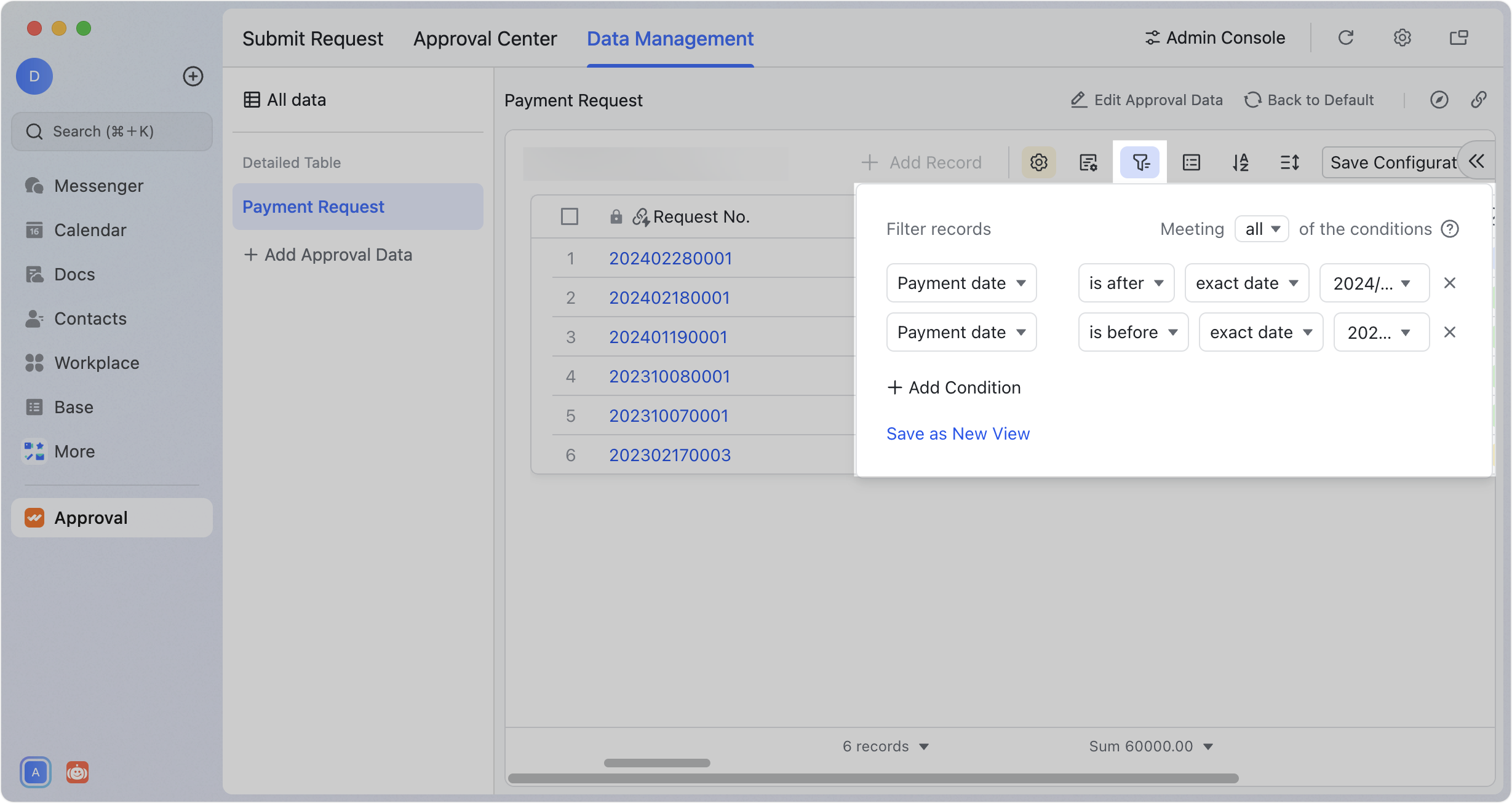 Sync data to Base from Lark Approval