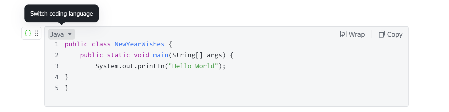 Insert code blocks in Docs