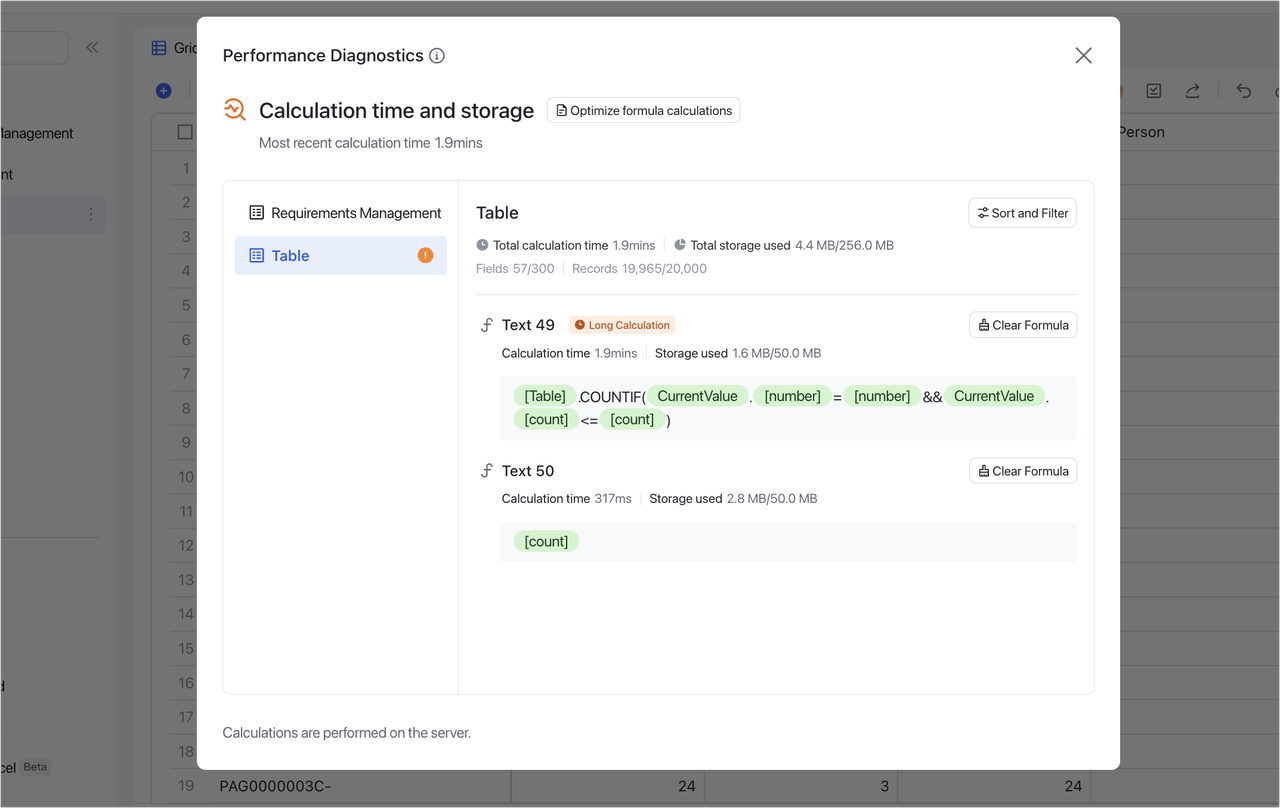 Optimize formula calculations in Base
